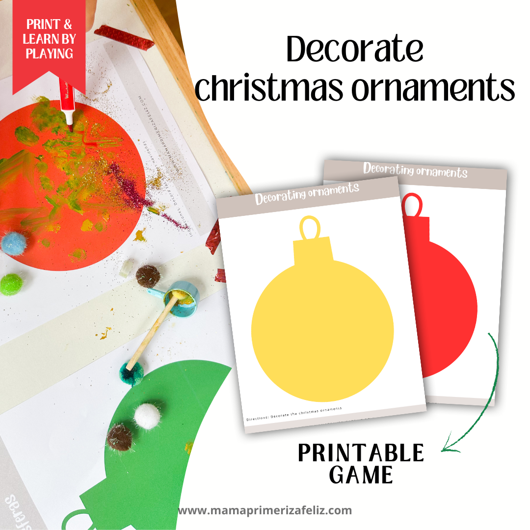 Christmas activity: Decorate Christmas Ornaments - Mama Primeriza Feliz