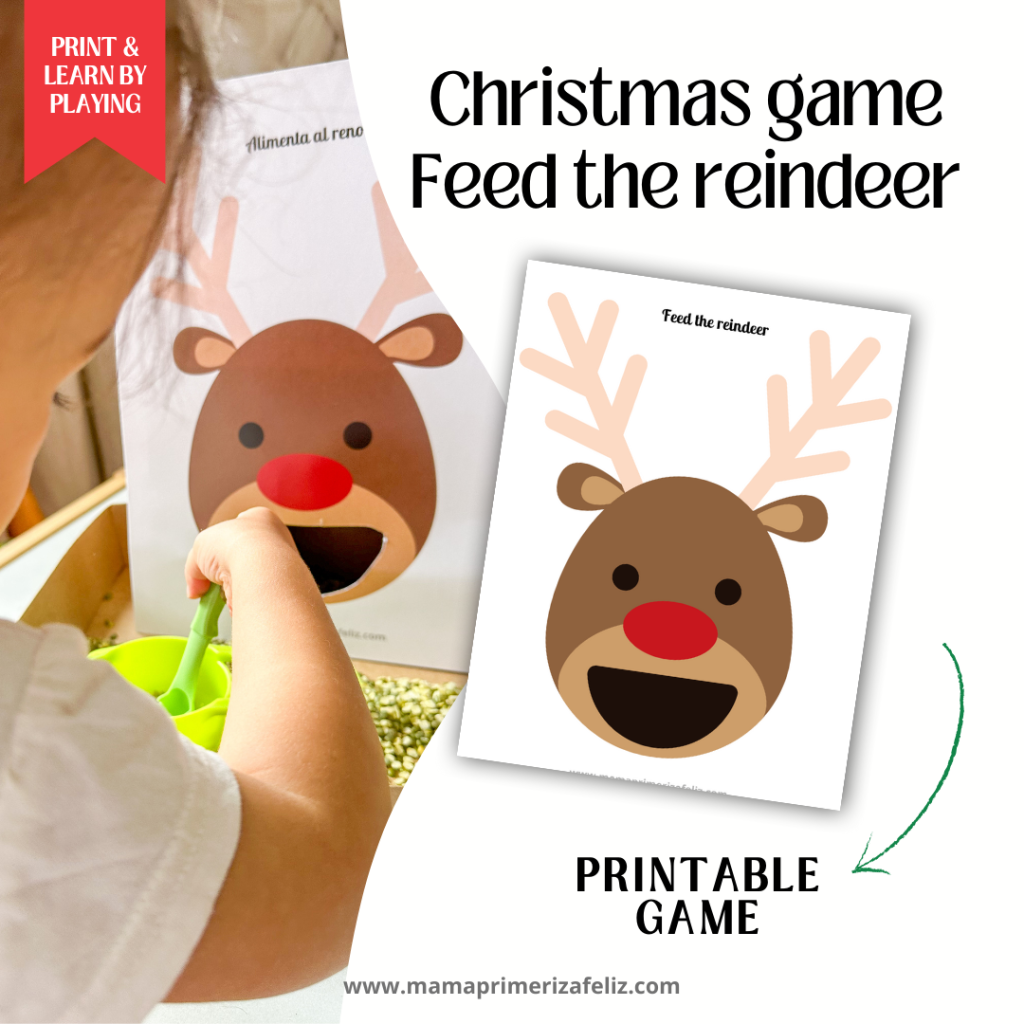 Christmas activity: Feed the reindeer - Mama Primeriza Feliz