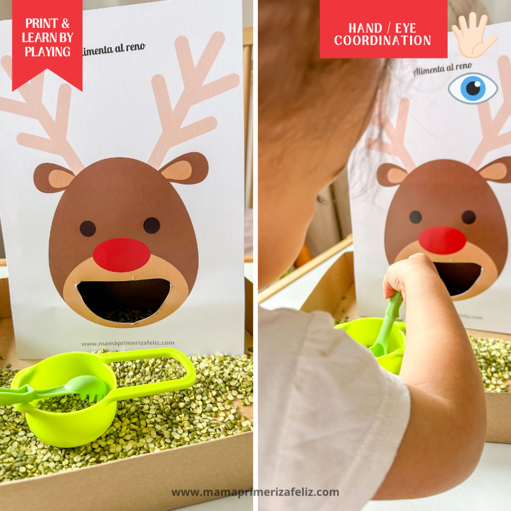 Christmas activity: Feed the reindeer - Mama Primeriza Feliz
