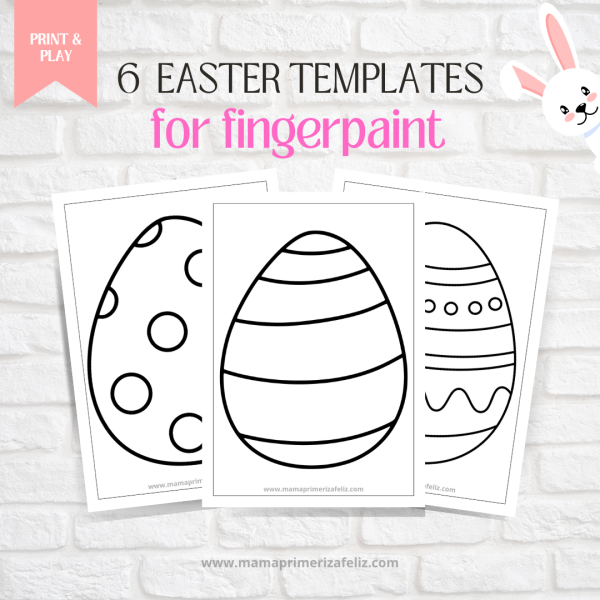Easter finger paint templates - Mama Primeriza Feliz