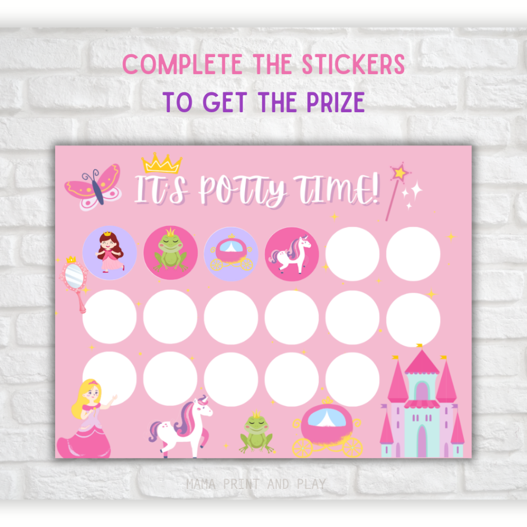 Potty Training Chart Princess Theme - Mama Primeriza Feliz