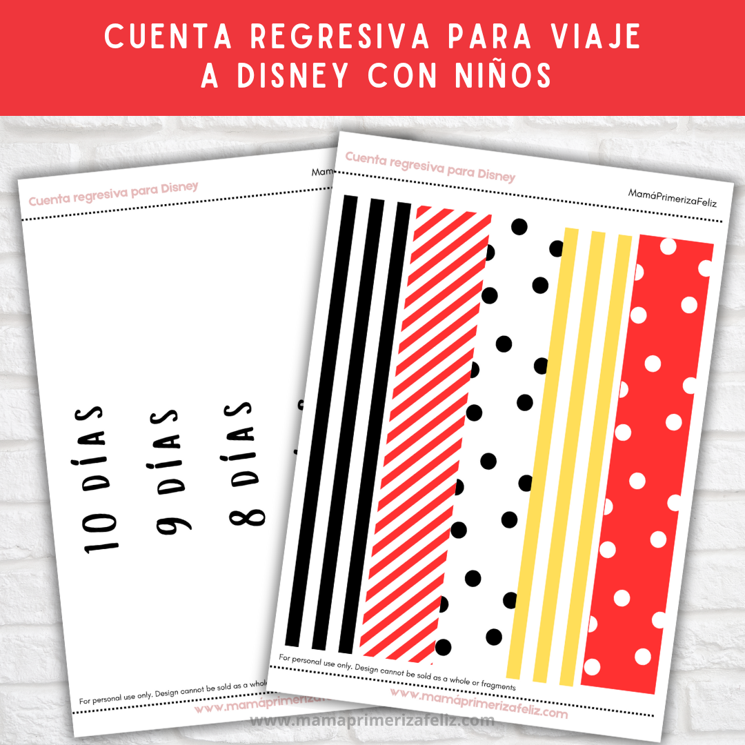 Cuenta regresiva para Disney - Mama Primeriza Feliz